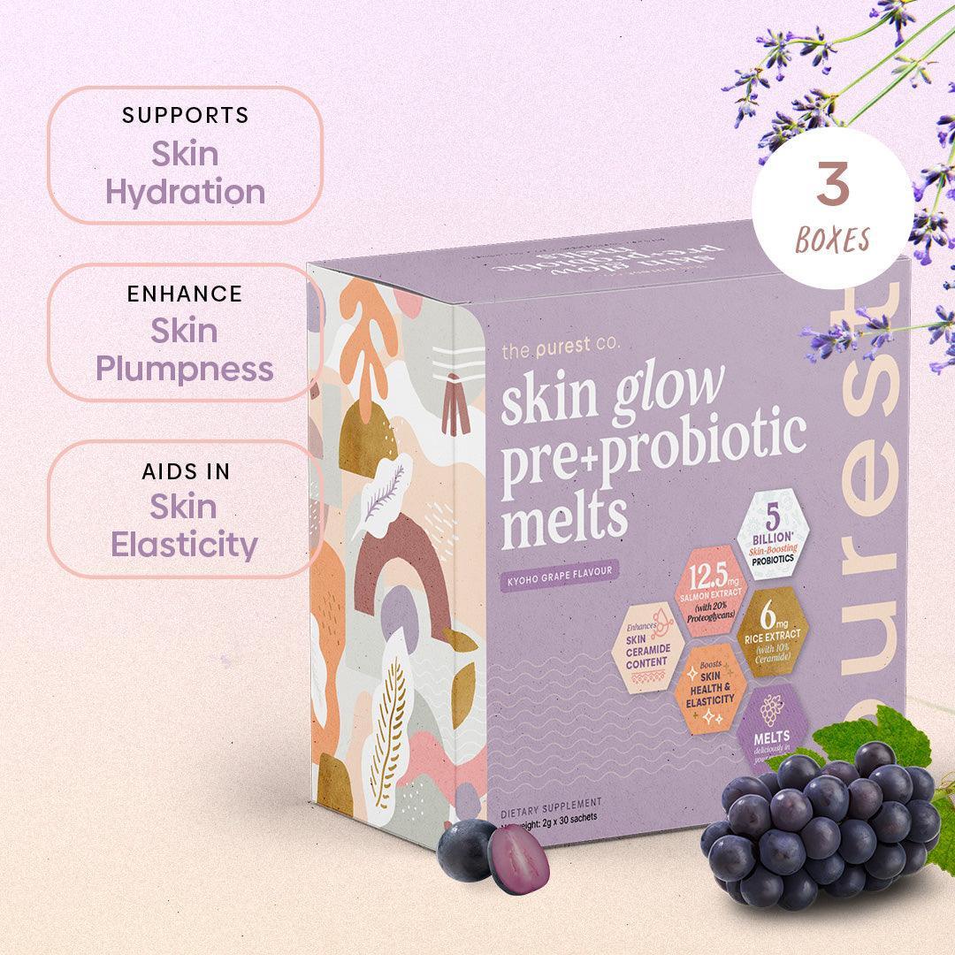 Skin Glow Pre+Probiotic Melts [3 Boxes] – The Purest Co (AU)